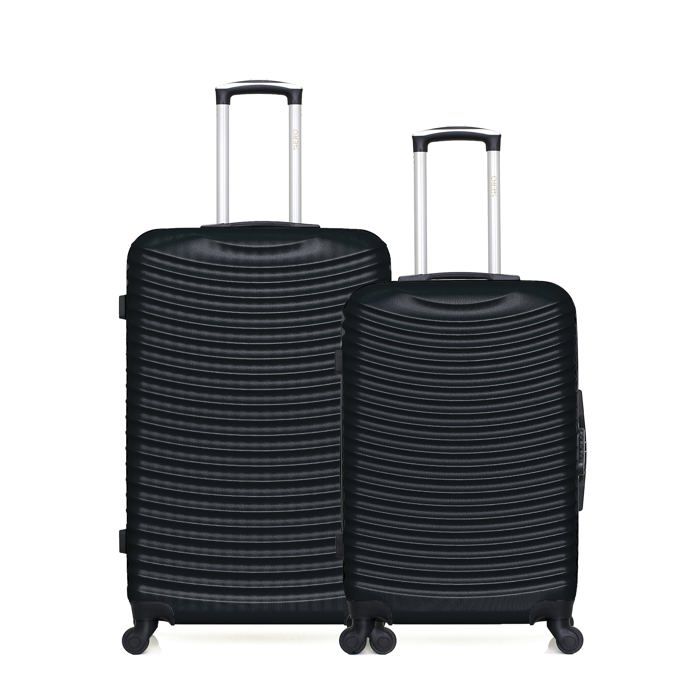Valise - HERO - ETNA - Lot de 2 - Grand format - Noir - Coque rigide ABS
