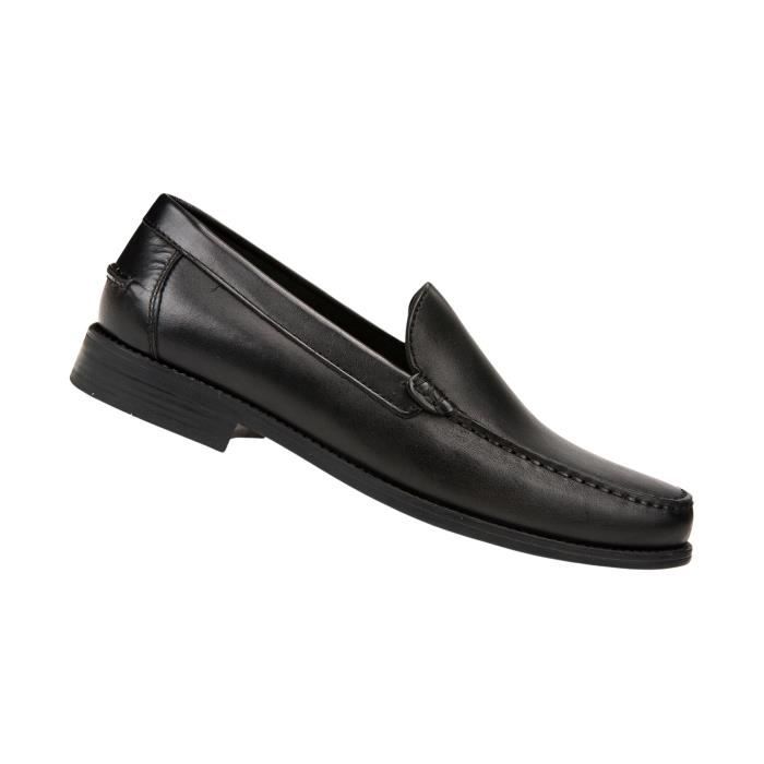 Mocassins - Geox - New Damon - Cuir noir - Respirabilité Black ...