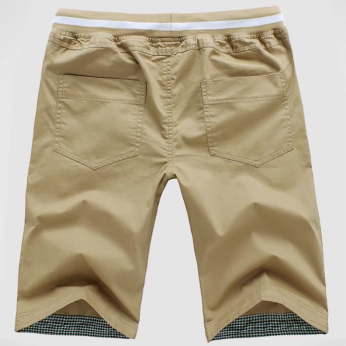 Short homme - Mode d'été - Simple et décontracté - 100% coton - Taille ...