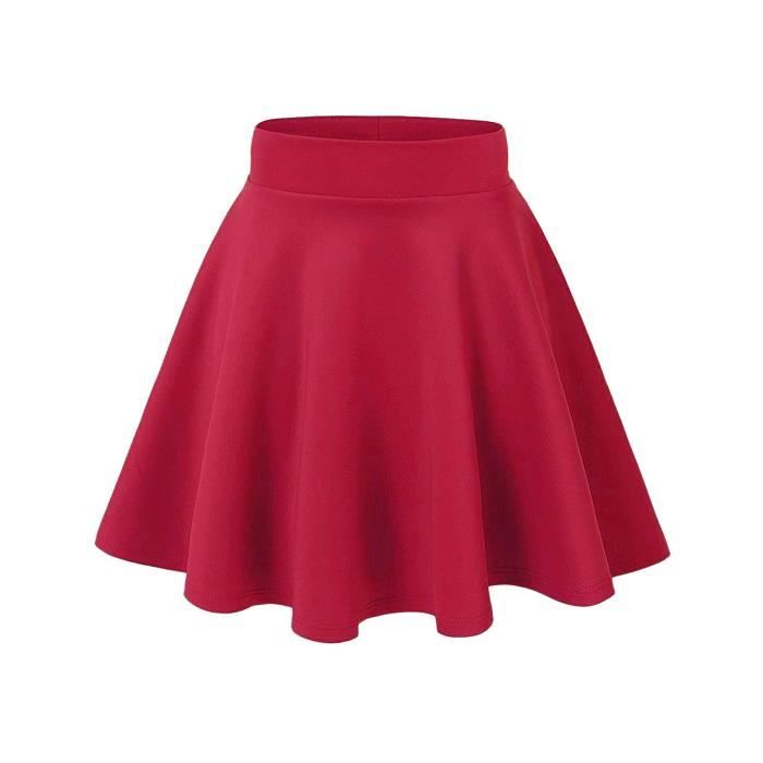 Jupe KLJKJ CB Basic Casual Mini Stretchy évasé patineuse taille ...
