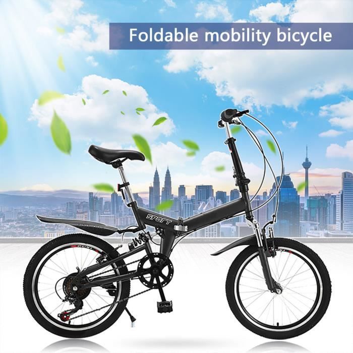 Étudiant adulte de mini vélo pliant léger petit vélo portable 20 pouces ...
