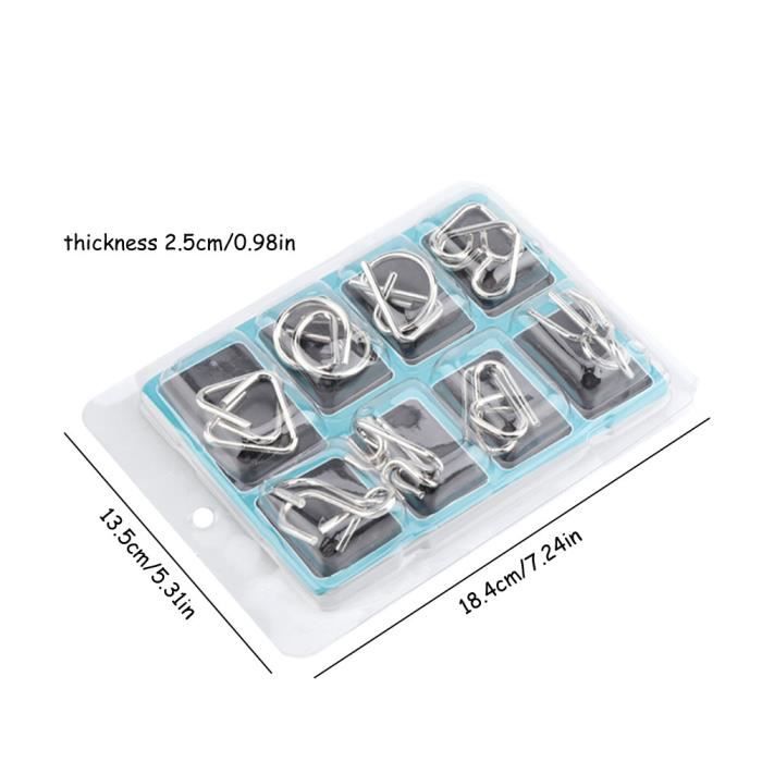 Jeu de puzzle en fil métallique Puzzles en fil métallique 8 pièces ...