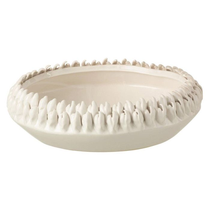Coupelle En Céramique "ibiza Design" 24cm Blanc - Cdiscount Maison