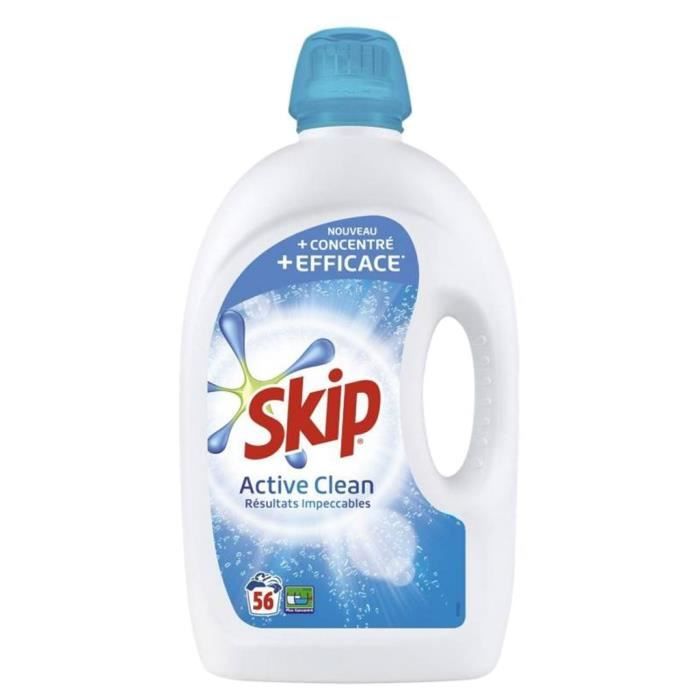 SKIP Lessive liquide Active Clean - 56 lavages - 2,8 L - Cdiscount ...