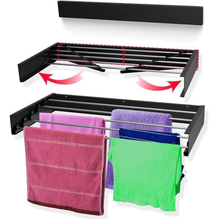 Trooplex Séchoir mural extensible Étendoir à linge pour l'intérieur et ...