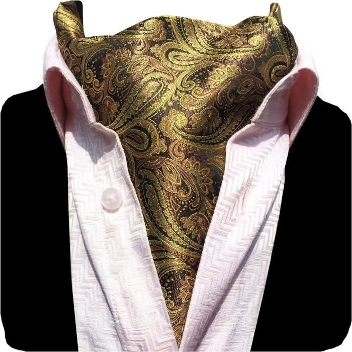 Cravat Cravat À Nouer Soi-Même Motif Cachemire Jacquard Tissé Floral ...