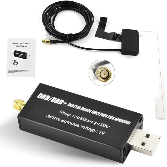 Adaptateur Dab-Dab+ Récepteur Radio,Dongle Dab Dans La Voiture ...