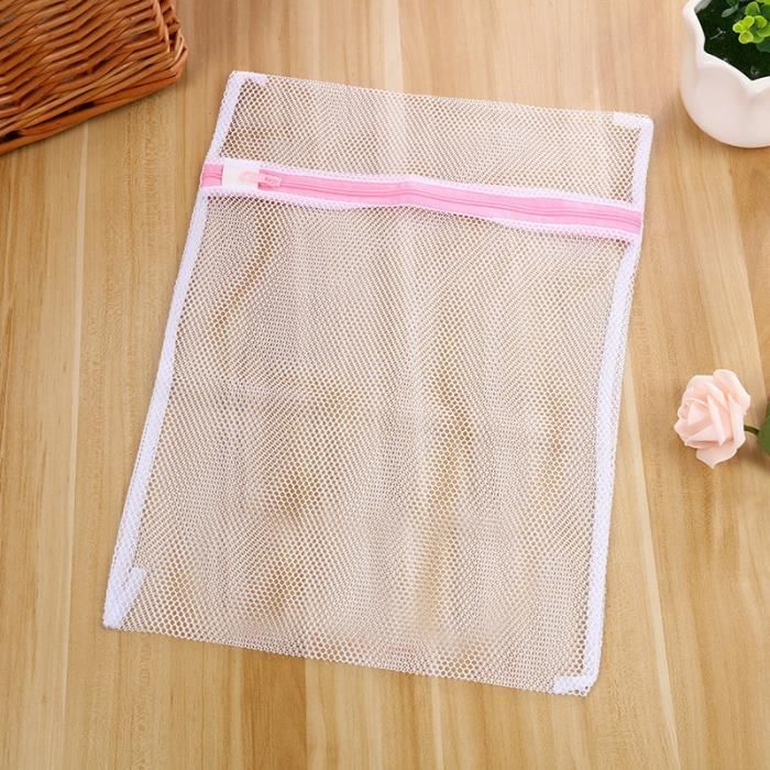 40X50CM Thick Mesh - Sac à linge en maille à fermeture éclair, filet à ...