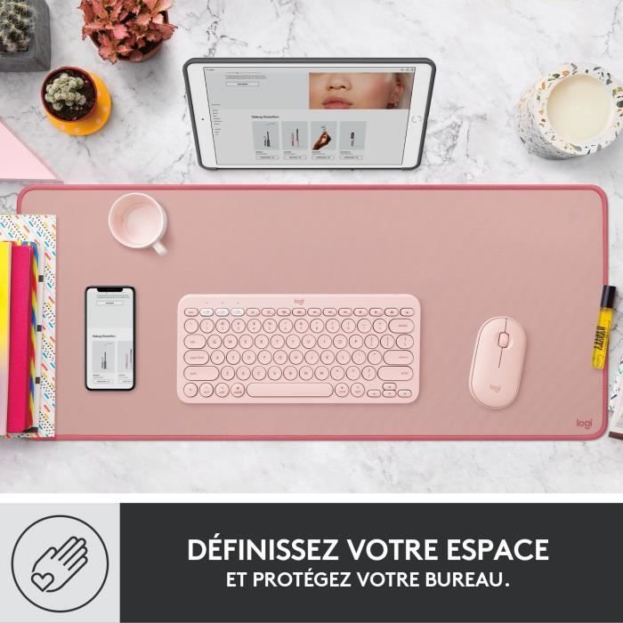Tapis de souris - Logitech - Desk Mat - Studio Série - Rose - Cdiscount ...