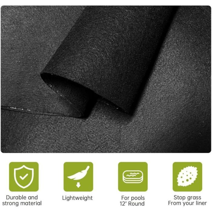 Tapis de sol pour piscine hors sol 4,6 m – Géotextile solide et durable ...