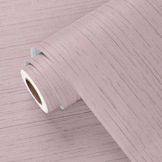 Yullpepr Papier Peint Adhesif Mural Rose 40cm X 800cm Rouleau Adhesif ...