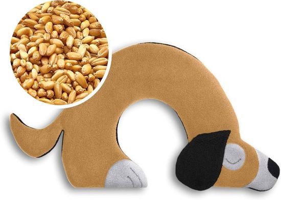 LESCHI Coussin chauffant - Bouillotte micro-ondes - Animal : chieeige ...