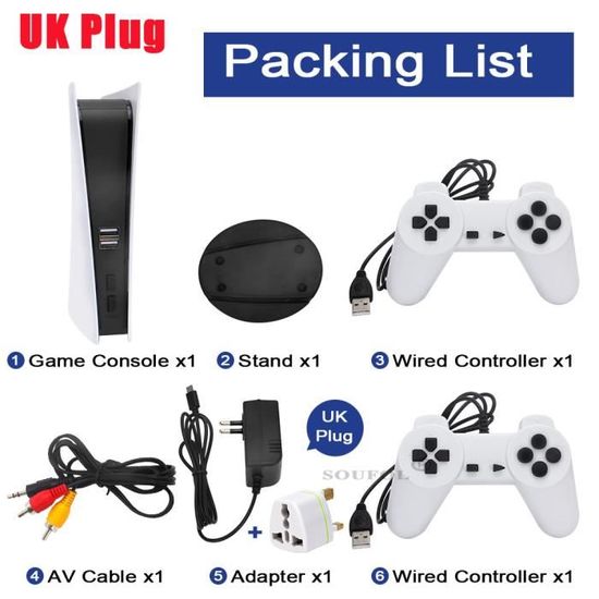 Rouge - Déterminer la console de jeu vidéo rétro Mini Game Station 5 TV ...