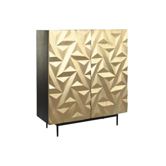 Buffet doré métal bois (100 x 38 x 118 cm) - Cdiscount Maison