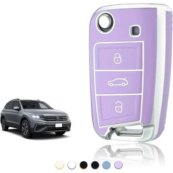 Coque Clé, Etui Cles Étui Clés Adapté pour VW Volkswagen Golf 7 Mk7 ...