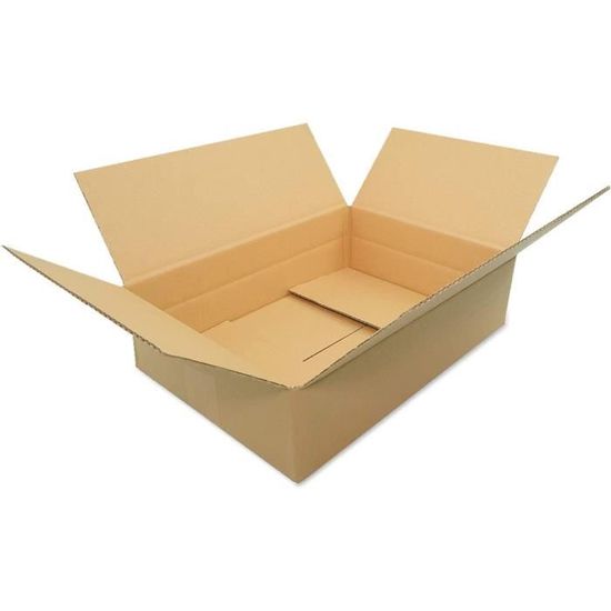 Lot de 25 cartons pliables 350 x 250 x 100 mm Marron KK S 1 ondulé pour ...