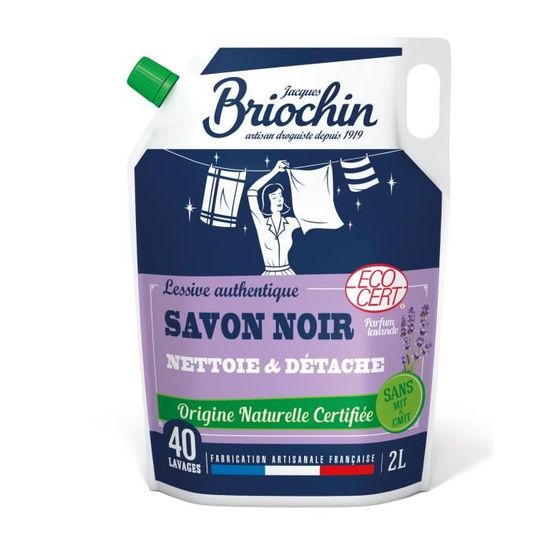 Recharge de lessive au savon noir 2 l Briochin - Cdiscount Electroménager