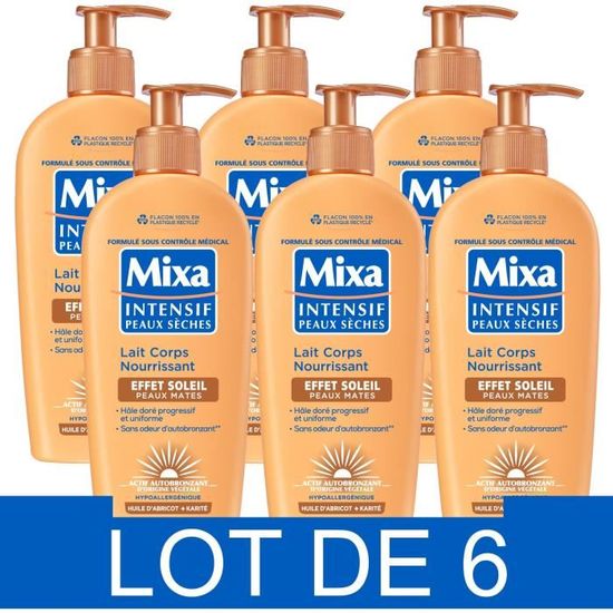 MIXA Lait corps autobronzant Intensif Peaux sèches et peaux mates - 250 ...