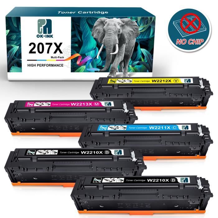 OK-INK 207X 207A 5 Cartouches de Toner Compatible pour HP 207A HP 207X ...