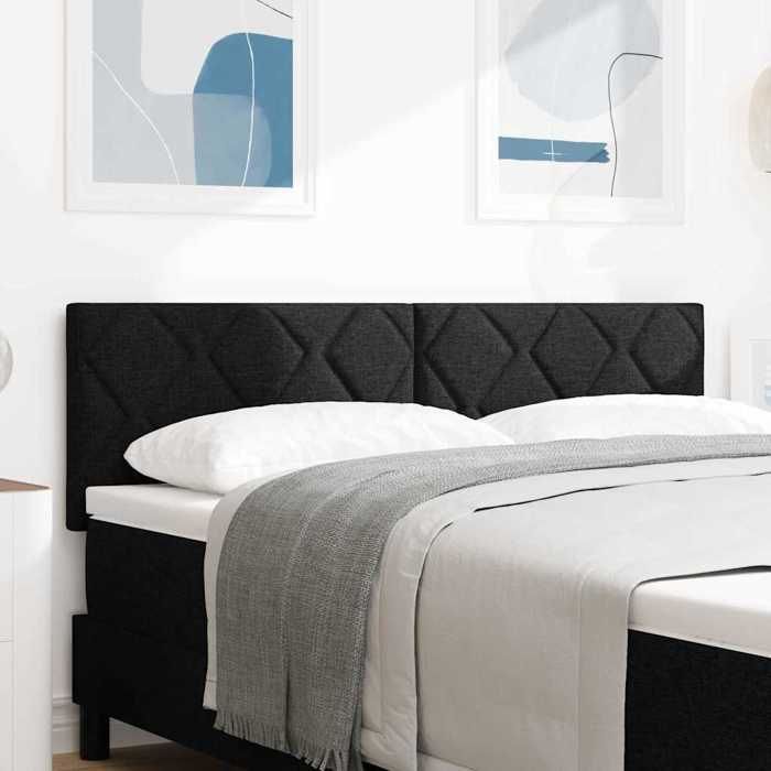 Tête de Lit LED vidaXL Design en Blocs de Diamant Noir 160 cm Tissu ...
