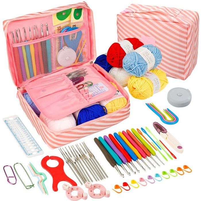 Fil à crocheter - Fil - Kit de crochet - Convient aux débutants, aux ...