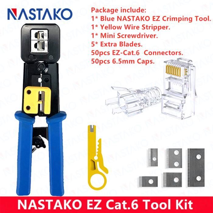 EZ Cat6 - Kit'outils de réseau avec fiches modulaires EZ Cat5 Cat5e ...