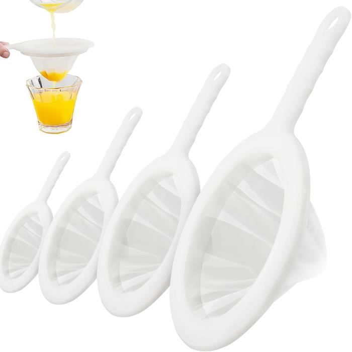 4Pcs Nylon Tamis Fin - AQSACOKIYA - 100-200-300-400 Mesh Alimentaire ...