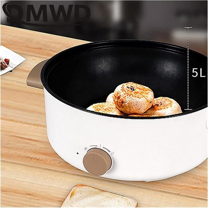 Pot Chaud Poêle électrique Multifonction 5L Domestique Nouilles hotpot ...