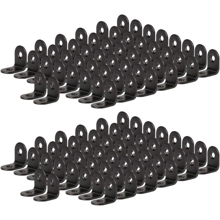 100Pcs Equerre D'Angle Droit Équerre De Fixation Plaque Assemblage ...