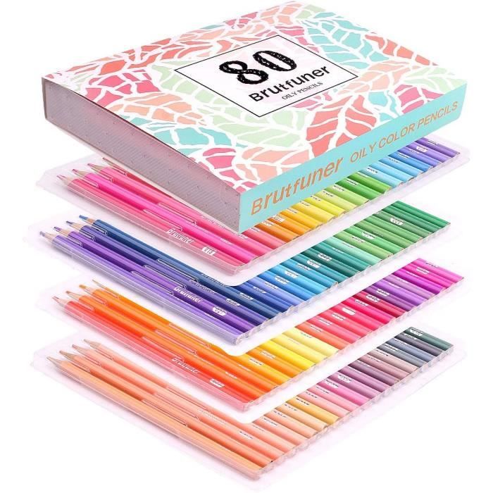 80 Crayon De Couleurs,Macaron Crayon Dessin, Professionnel With 80 ...