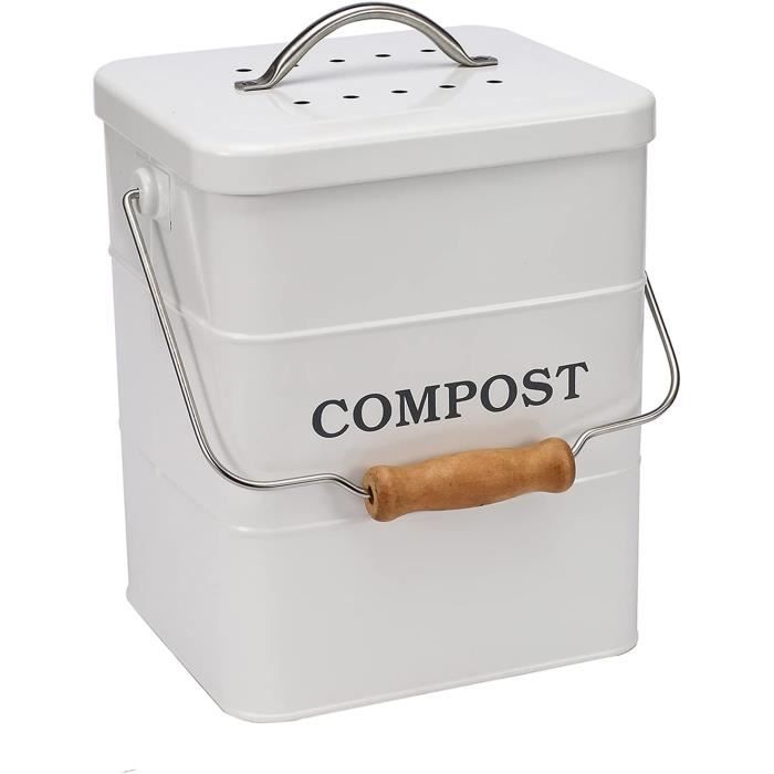 Poubelle Compost Cuisine,6L Pour Déchets Alimentaires Poubelle Cuisine ...
