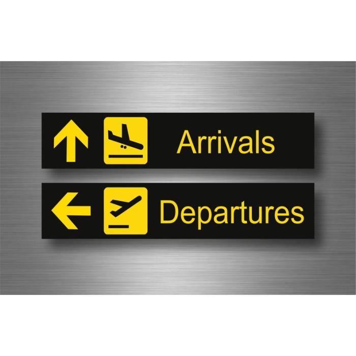 Autocollant sticker aeroport arrivee depart avion vol airport arrival ... Autocollant sticker aeroport arrivee depart avion vol airport arrival ...