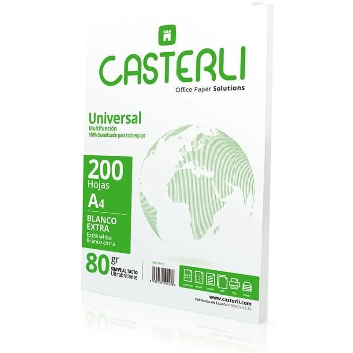 Feuilles A4, 200 Feuilles Blanches, Format A4, Papier 80 G, Extra Blanc ...