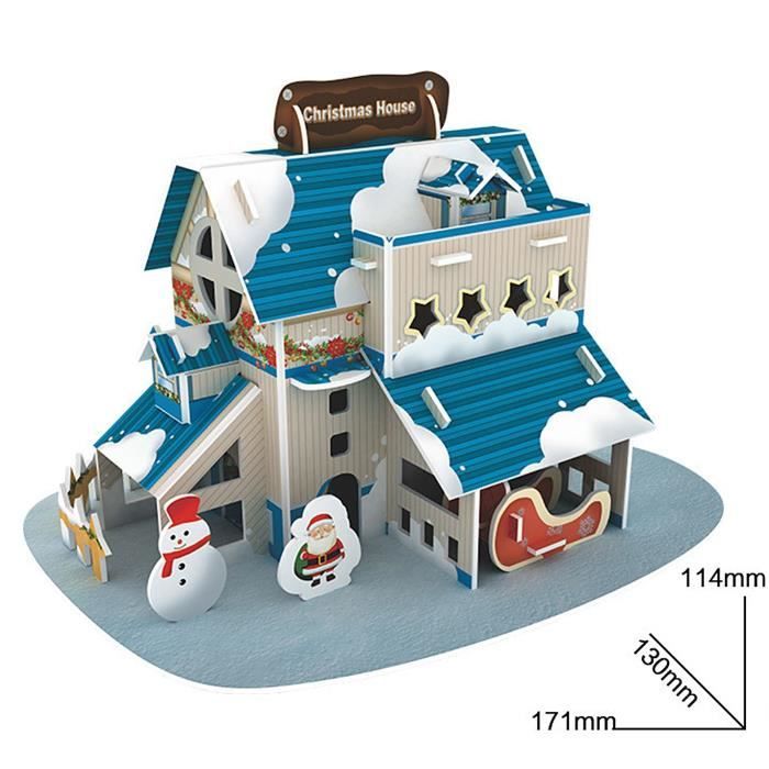Objet Decoratif Maison De Puzzle En Trois Dimensions Noël Multicolor 31 - Cdiscount Maison