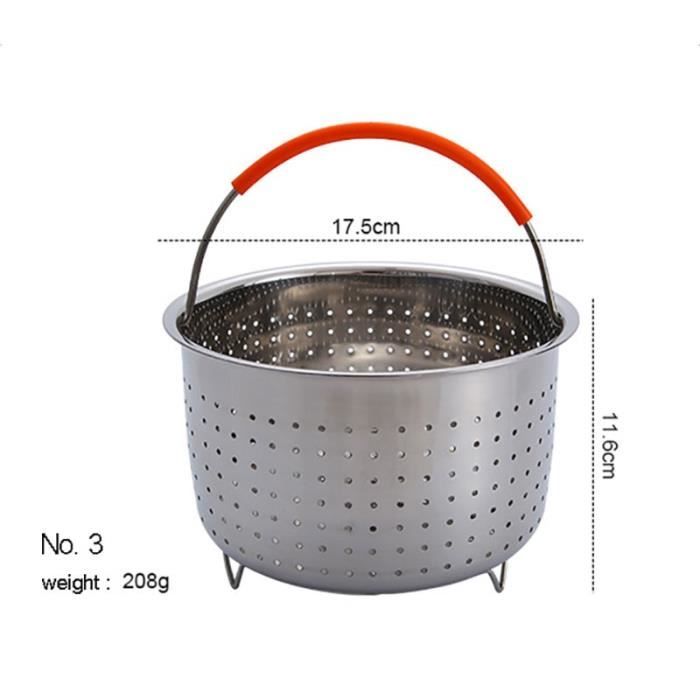 Cuiseur vapeur,Panier de cuisson à vapeur en acier inoxydable 304, accessoires pour autocuiseur ...