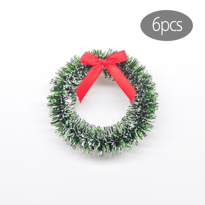 Vert bois avec noeud - 3CM - Jolie Mini Couronne De Noël, Décorations Diy Avec Boules De Père ...