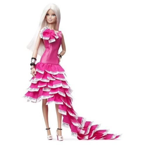 Poupée et mini-poupée Barbie Collection W3376 - Robe glamour rose en ...