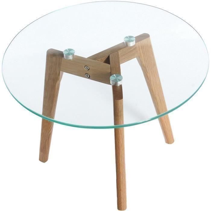 Charles Jacobs Table d'appoint en verre ronde en verre Table d'appoint ...