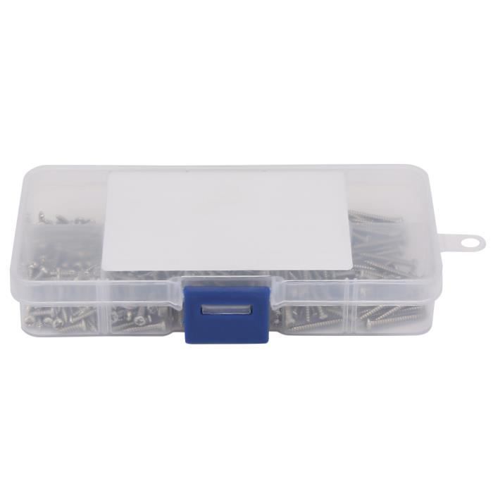 Cikonielf vis autotaraudeuses en acier inoxydable Kit d'assortiment de vis autotaraudeuses haute ...