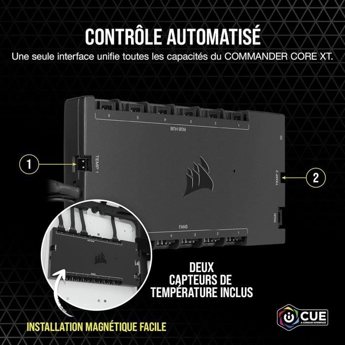 Corsair iCUE COMMANDER CORE XT,Contrôleur Connecté de léclairage RGB et ...