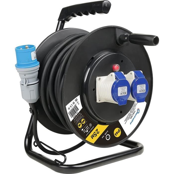 Rallonge électrique - ELECTRALINE - 49049 - 25 mètres - Caoutchouc ...