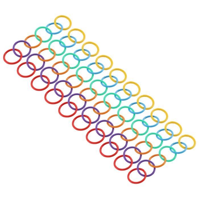 Anneaux de reliure multicolores Anneaux de Reliure de Livre, 60pcs ...