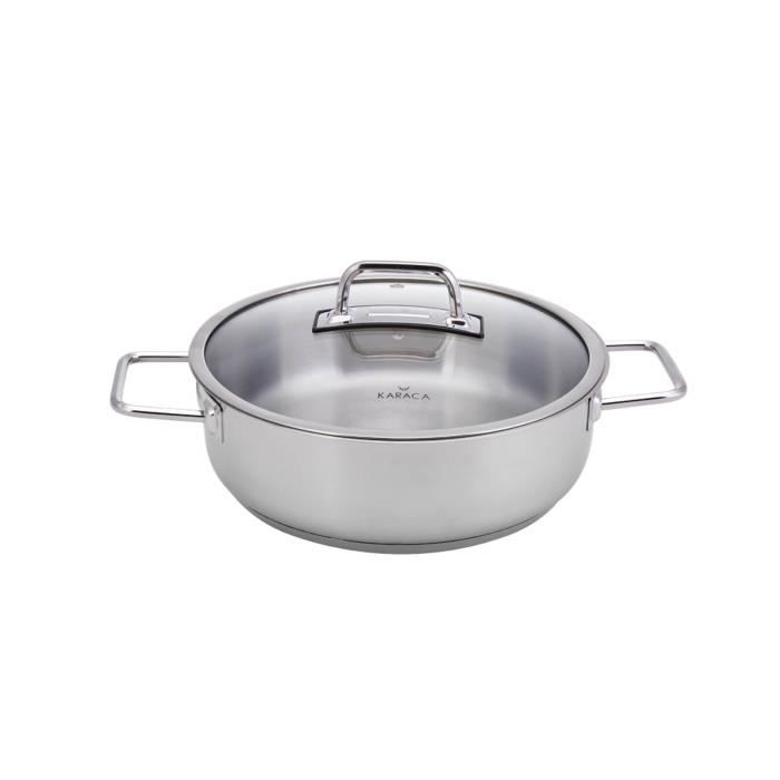 Grande sauteuse Karaca Galaxy en acier spécial aubergines, 24 cm, 3 L ...