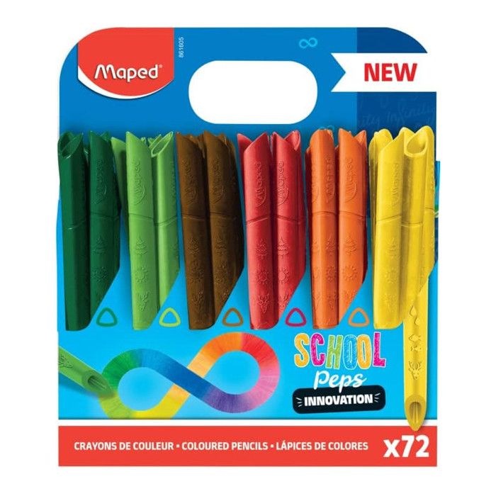Crayons de couleur - MAPED - Color'Peps Infinity - 72 Crayons - 100% ...