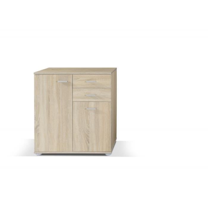 Commode 2 portes 2 tiroirs - MIKE 2 Beige - Cdiscount Maison