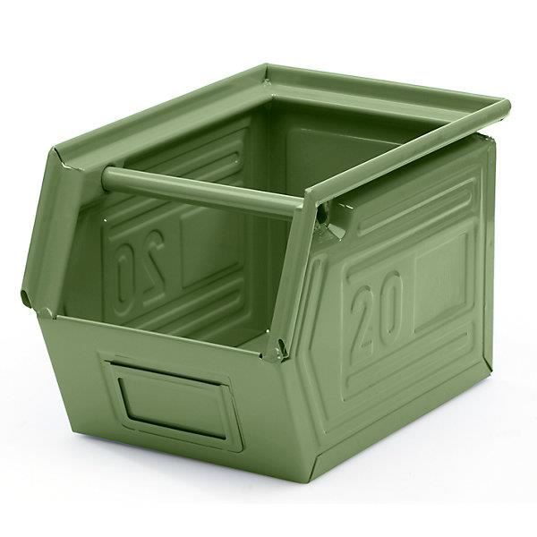 QUIPO Bac à bec gerbable en tôle d'acier - capacité 9 l, lot de 4 vert ...