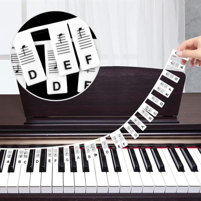 Étiquettes De Notes Amovibles Pour Clavier De Piano 88 Touches Pour ...