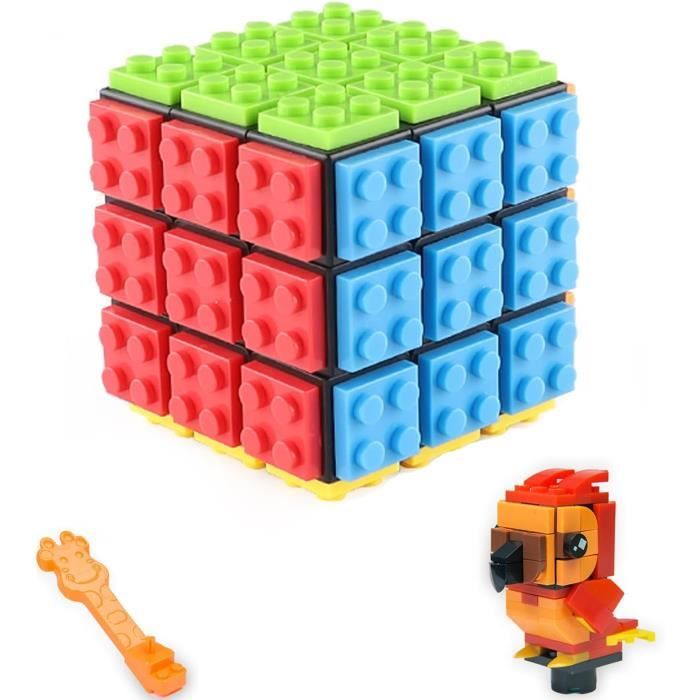 Taolele 3x3 Brick Speed Cube Toy avec 88Pcs Parrot Mini Building Blocks ...
