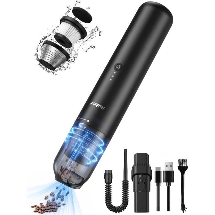 RUBOT Aspirateur à Main sans Fil, 16000Pa Aspirateur Voiture, 4 en 1 ...