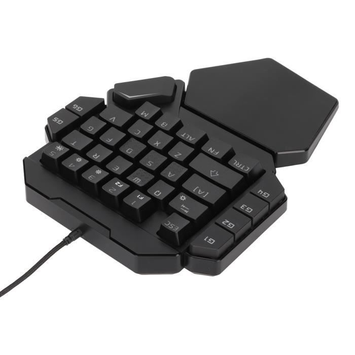 TMISHION One Handed Keyboard, One Handed Gaming Keyboard RGB Backlit ...